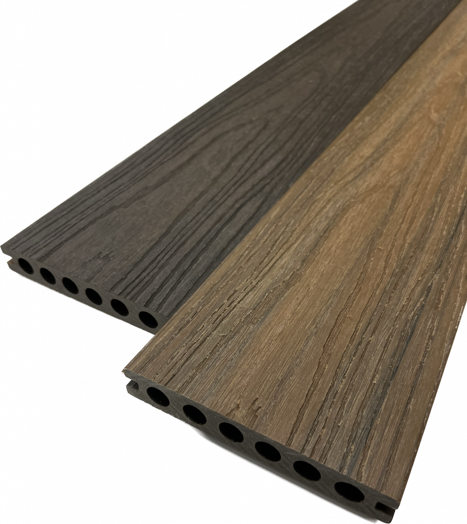 Double Faced Teak/Walnut Composite Decking - Laurus Decor